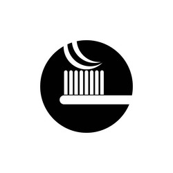 Toothpaste tooth brush logo Royalty Free Vector Image