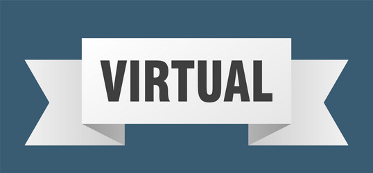 Virtual ribbon isolated band sign Royalty Free Vector Image