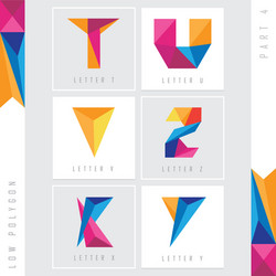 Geometric letters Royalty Free Vector Image - VectorStock