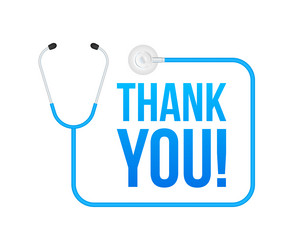 Thank you label or badge symbol flat Royalty Free Vector