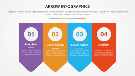 Arrow style infographic slide presentation Vector Image