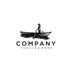 Row boat logo Royalty Free Vector Image - VectorStock