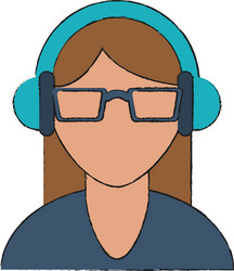 Call center agent symbol Royalty Free Vector Image