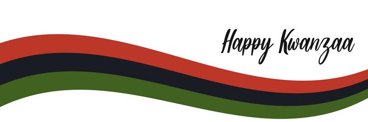Happy kwanzaa text logo in traditional african Vector Image