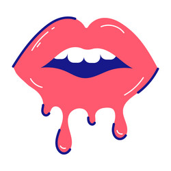 Dripping Lips Vector Images (over 450)