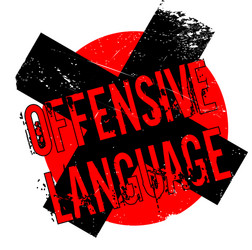 Offensive language rubber stamp Royalty Free Vector Image
