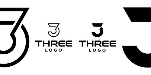 Three 3 letter logo ems combination modern Vector Image