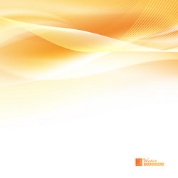 Curve and blend light orange abstract background Vector Image