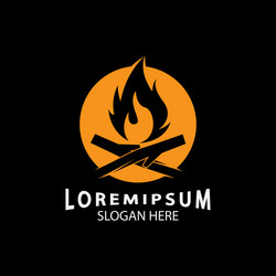 Vintage hipster bonfire campfire logo badge label Vector Image