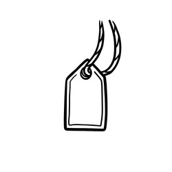 Cardboard label with rope Royalty Free Vector Image