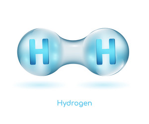 H2 molecule symbol blue hydrogen production Vector Image
