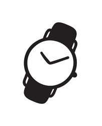 Hand drawn watch doodle clocks artistic drawing Vector Image