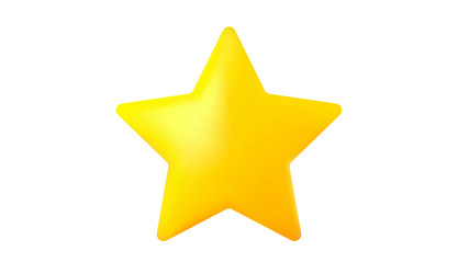 Render yellow star icon Royalty Free Vector Image