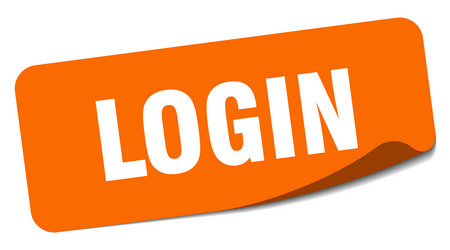 Login sticker label Royalty Free Vector Image - VectorStock