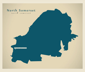 Modern map - somerset county with district Vector Image