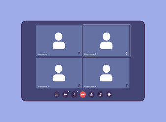 Ui ux template for video conferencing and meetings