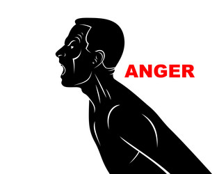 Abuse verbal aggression and anger man face Vector Image