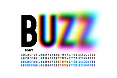 Buzz font Royalty Free Vector Image - VectorStock