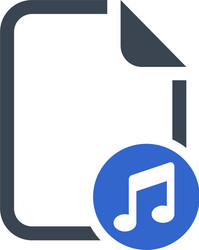 Music file icon Royalty Free Vector Image - VectorStock