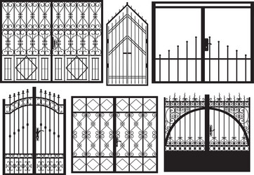 Gate doors Royalty Free Vector Image - VectorStock