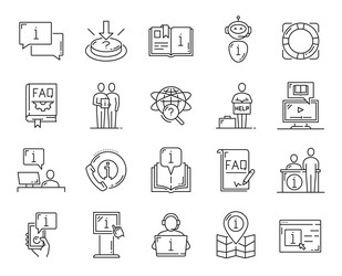 User manual with magnifying glass guide Royalty Free Vector