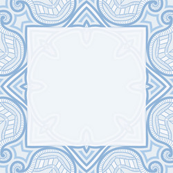 Blue fresh indian pattern Royalty Free Vector Image