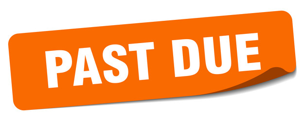 Past due sticker label Royalty Free Vector Image