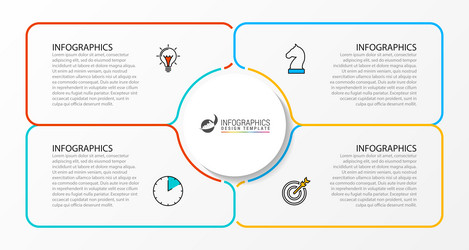 Infographic template swot diagram with 4 squares Vector Image
