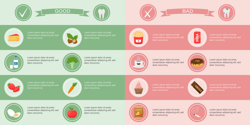 Bad Food for Teeth Vector Images (over 230)