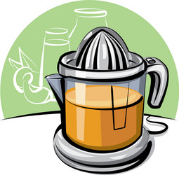 Electric juicer and fruits Royalty Free Vector Image