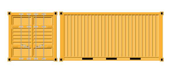 Cargo container isolated on white Royalty Free Vector Image