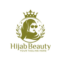 Hijab fashion logo symbol Royalty Free Vector Image