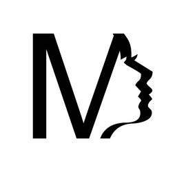 Letter M Beauty Women Face Logo Vector Images (59)