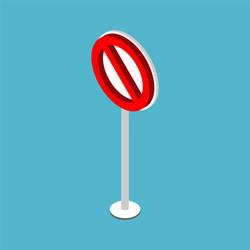 Stop thief red road forbidding ban robber Vector Image