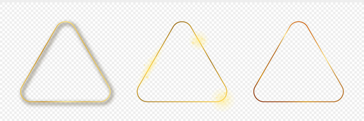 Gold glowing different geometric shape frame Vector Image