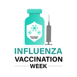 National influenza vaccination week Royalty Free Vector
