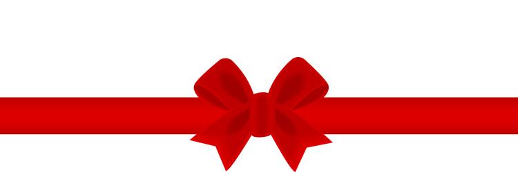 Red bow gift bow for cards presentations Vector Image
