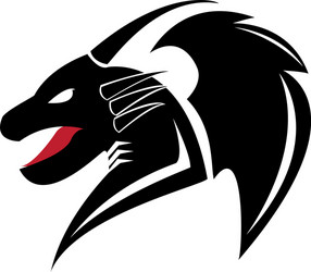 Simple dragon logo image Royalty Free Vector Image