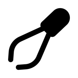 Tweezers hair clipping python isolated on white Vector Image