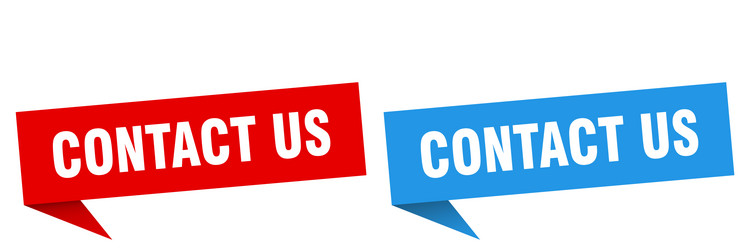 Contact us banner template ribbon Royalty Free Vector Image