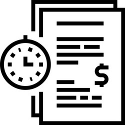 Forfeit for time late agreement neon glow icon Vector Image