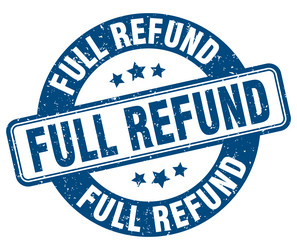 Full refund stamp full refund label round grunge Vector Image