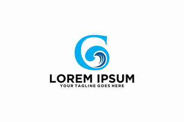 Wave letter g logo design Royalty Free Vector Image