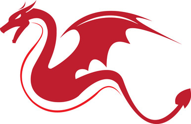 Simple dragon logo image Royalty Free Vector Image