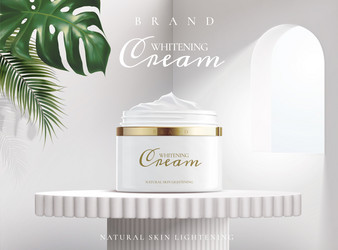 Hydration cosmetic cream ads banner Royalty Free Vector