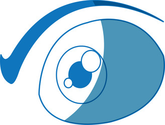 Female eye vision optic cartoon Royalty Free Vector Image