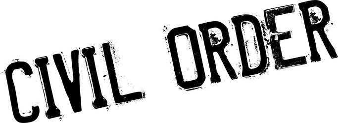 Civil order rubber stamp Royalty Free Vector Image