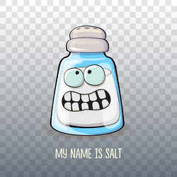 Cute cartoon salt shaker with smiling faces Vector Image
