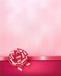 Holiday pink background with old paper and gift Vector Image