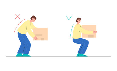 Heavy Box Lifting Cartoon Vector Images (over 440)
